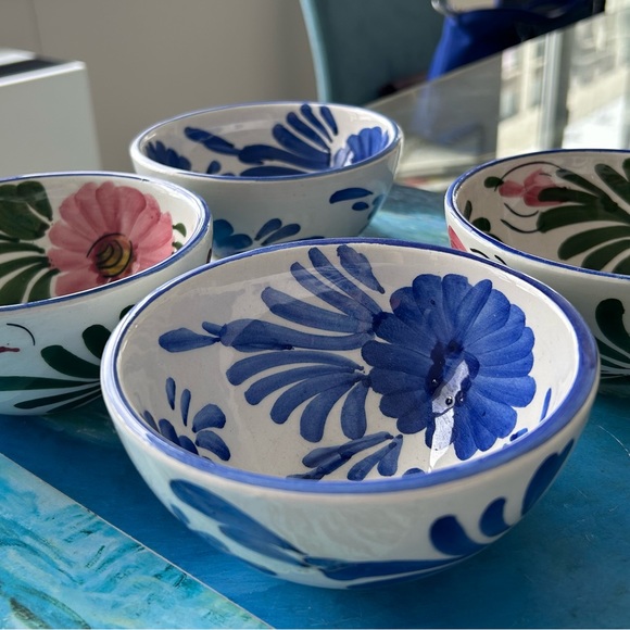 Dining | Vintage Spanish Glazed Pottery Bowls Set Of 4 | Poshmark